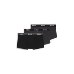 Trunk BOSS "Trunk 3P Power Desig", Herren, Gr. L, bunt (open miscellaneous 960), Jersey, Obermaterial: 95% Baumwolle, 5% Elasthan, eng, Unterhosen, mit BOSS Schriftzug