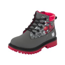 Schnürboots Disney "SPIDERMAN", Damen, Gr. 28, schwarz, Synthetik, Schuhe, Winterschuhe, Winterboots, Schnürstiefel, Winterstiefel