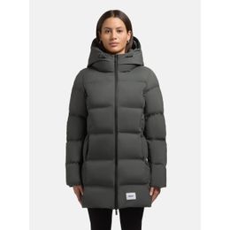 Kurzmantel Khujo "Tanare4", Damen, Gr. L (40), grün, Obermaterial: 100% Polyester; Innenfutter: 100% Nylon; Wattierung: 100% Polyester, tailliert Po-bedeckend, hoch geschlossener Ausschnitt, eng Bündchen, Mäntel, Warmer Damen Puffermantel mit Kapuze