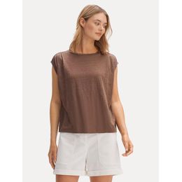 Opus Leinen-Shirt in Braun - 35% | Gr&ouml;&szlig;e 38 | Damen-tops