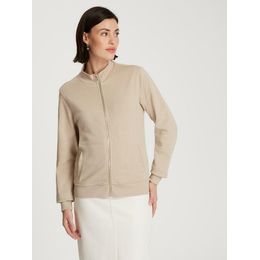 Cross Jeans Sweatjacke in Beige - 36% | Größe XL | Damen-sweatshirts-jacken