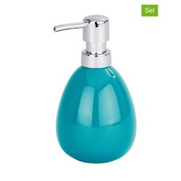 Wenko 2er-Set: Seifenspender "Polaris" in Türkis - 390 ml - 53% | Badezimmer-accessoires