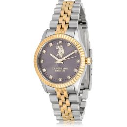 U.S. Polo Assn. Quarzuhr in Silber-Gold/ Grau - 73% | Damen-uhren
