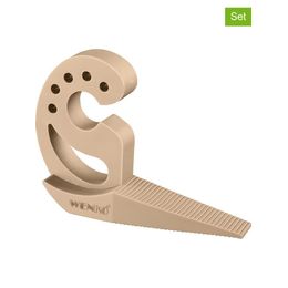 Wenko 2er-Set: Türstopper "Multi-Stop" in Beige - (B)12 x (H)8 x (T)2,5 cm - 14% | Weitere-haushaltshelfer