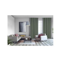 LIFA LIVING &Ouml;senvorhang "Luxe" in Gr&uuml;n - 68% | Gr&ouml;&szlig;e 150x260 cm | Gardinen-vorhaenge