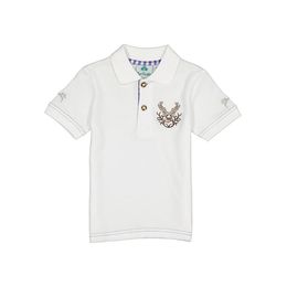 Isartrachten Trachtenpoloshirt in Weiß - 25% | Größe 116 | Baby-shirts