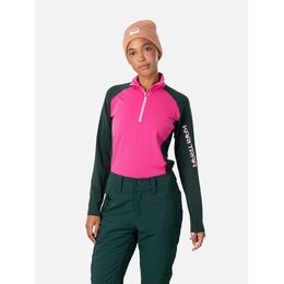 KARI TRAA Funktionslongsleeve "Evelyn" in Grün/ Pink - 54% | Größe M | Damen-outdoor-tops-shirts