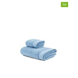 Lanerossi 2er-Set: Handtücher in Blau - 10% | Badtextilien