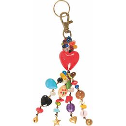 Overbeck and Friends Schlüsselanhänger "Heart" in Rot/ Bunt - (L)18 cm - 42% | Portemonnaies-etuis