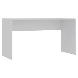Hom&acute;in Hom`in Schreibtisch, Wei&szlig;, Holzwerkstoff, rechteckig, Wange, 73x54.4x135 cm, Arbeitszimmer, Schreibtische, B&uuml;rotische