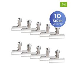 Wenko 10er-Set: Verschlussklammern in Silber - (B)7,6 x (H)6,3 cm - 13% | Weitere-haushaltshelfer