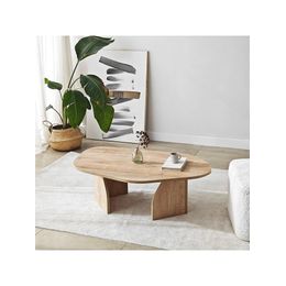 Evila Couchtisch ''Rock'' in Hellbraun - (B)100 x (H)35 x (T)60 cm - 78% | Tische