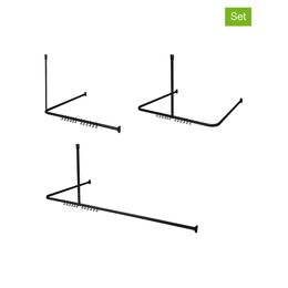 Sealskin Duschstangen-Komplett-Set "Easy Roll" in Schwarz - 18% | Badezimmer-accessoires