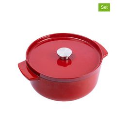 KitchenAid 2tlg. Set: Bräter in Rot - 5,2 l - 41% | Kochgeschirr