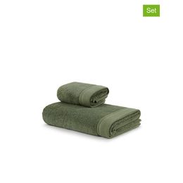 Lanerossi 2er-Set: Handtücher in Khaki - 10% | Badtextilien