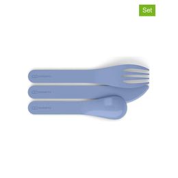 Monbento 4tlg. Set: Besteck in Blau/ Hellgrau - 16% | Gedeckter-tisch