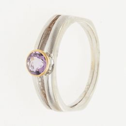 Ring aus 375er Wei&szlig;gold mit Amethyst