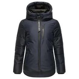 Steppjacke Navahoo "Krümelein", Damen, Gr. L (40), blau (navy), Oberstoff: 100% Polyester, Futter: 100% Polyester, Wattierung: 100% Polyester, Ärmelfutter: 100% Polyester, figurumspielend Po-bedeckend, hoch geschlossener Ausschnitt, Ärmel ohne Ärmelschlitz Rippstrickbündchen, Jacken, stylische Damen Winterjacke mit dezenter Steppung