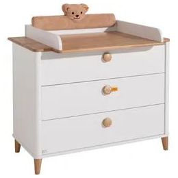 Kopfteil Paidi "LOTTE & FYNN Steiff by Paidi, Plüsch-Teddybär, Kantenschutz", beige, B:77cm H:15cm T:8cm, Polyester, Polsterauflagen, Babyschrank-Zubehör, extra weich gepolstert, passt auf jede Wickelkommode, waschbar