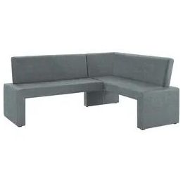 Eckbank Home Affaire "Barcelona", blau (hellblau (fantasy 8214)), B:200cm H:88cm T:160cm, Holzwerkstoff, Massivholz, Polyester, Sitzbänke, In verschiedenen Stoffen und Farben