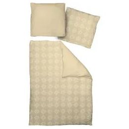 Bettwäsche ADAM "Romantic Puligny light", beige, B/L: 135cm x 200cm, 1 Stk., 1 Stk., Renforcé, B/L: 80cm x 80cm, 2 Stk., Renforcé, Obermaterial: 100% Baumwolle, Bettwäsche, aus 100 % Bio-Baumwolle, 2 teilig - Bettwäsche Set