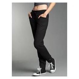 Sweathose TRIGEMA "TRIGEMA Jogginghose in leichter Sweat-Qualität", Damen, Gr. L, US-Größen, schwarz, 50% Baumwolle, 50% Polyester, Hosen