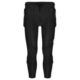 Torwarthose Reusch "Compression Short 3/4 Femur", Kinder, Gr. L, EURO-Größen, schwarz, 58% Polyester, Kunstfaser, 10% Elasthan, 2% Elastodien, unifarben, lang, Hosen, mit gepolsterten Zonen