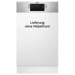 AEG teilintegrierbarer Geschirrspüler "FEE7341AZM", Energieeffizienz: D (A-G), silber (silberfarben), B:44,6cm H:81,8cm T:57cm, Geschirrspüler