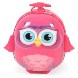 Bayer Chic 2000 Kinderkoffer CHIC2000 "Bouncie, Eule, Pink", Kinder, Gr. B/H/T: 21cm x 40cm x 70cm, pink (eule pink), Koffer, Hartschalen-Trolley