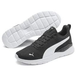 Trainingsschuh Puma "Anzarun Lite Sneakers Erwachsene", Gr. 42.5, schwarz-weiß (schwarz, weiß), Obermaterial: Textil, Synthetik; Futter: Textil; Innensohle: Textil; Laufsohle: Synthetik, Gummi, Schuhe