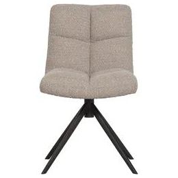 Drehstuhl Woood "Vinny", beige (sand), B:48cm H:80cm T:45cm, Polyester, Stühle, mit Drehfuß, Breite 48 cm