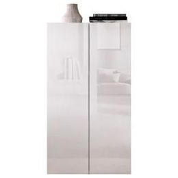 Aktenschrank Inosign "Basic, Mehrzweckschrank mit 2 Türen (innen 2 Einlegeböden)", weiß (weiß hochglanz lack), B:63cm H:114cm T:35cm, FSC-zertifizierter Holzwerkstoff, Schränke, Büroschrank in verschiedenen Farben, B 63 x H 114 cm