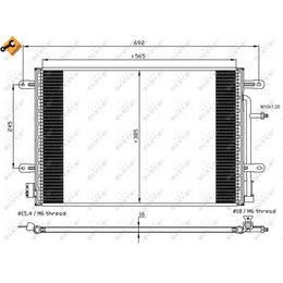 NRF Kondensator, Klimaanlage EASY FIT für SEAT AUDI 8E0260401Q 8E0260403E 8E0260403T 35560