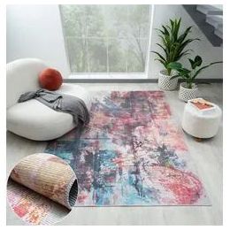 Teppich "Cassius, LAGERRÄUMUNG", bunt, B:160cm H:10mm L:230cm, Polyester, MyFlair MÖBEL & ACCESSOIRES, Teppiche, bedruckt, modernes Design, In- & Outdoor geeignet, waschbar