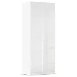 Drehtürenschrank Rauch "Kleiderschrank Schrank Garderobe AGORDO TOPSELLER Schlafzimmer", weiß (alpinweiß, hochglanz weiß), B:91cm H:229cm T:54cm, Holzwerkstoff, Schränke, durchdachte Innenausstattung, in 7 Breiten und 2 Höhen MADE IN GERMANY, Topseller