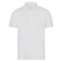 Poloshirt TRIGEMA "TRIGEMA Klassisches Poloshirt COOLMAX", Damen, Gr. L, weiß, 100% Polyester (recycelt), Shirts