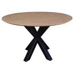 SIT-MÖBEL Esstischplatte SIT, beige (natur), B:120cm H:3cm T:120cm Ø:120cm, Massivholz, Tischplatten, mit Schweizer Kante