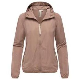 Outdoorjacke Ragwear "Vinzie C", Damen, Gr. M (38), lila (mauve), 100% Polyester, lässig geschnitten hüftlang, hoch geschlossener Ausschnitt, Ärmel ohne Ärmelschlitz elastischer Bund mit Gummizug, Jacken, Extraleichte Übergangsjacke mit Kapuze