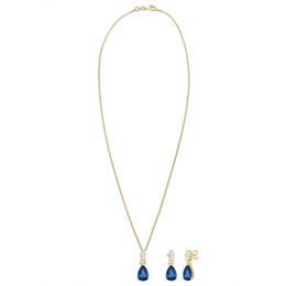 Elli Premium Schmuckset 'Vintage' Damen Gr&ouml;&szlig;e One Size dunkelblau / gold