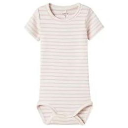 Kurzarmbody name it "NBNBANI SS BODY NOOS", Baby, Gr. 92, N-Gr, winsome orchid (blank), Sweatware, Obermaterial: 57% Baumwolle, 38% Modal, 5% Elasthan, unifarben, regular fit normal, Rundhals, Bodys