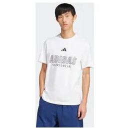T-Shirt Adidas SPORTSWEAR "M C HOT SPW T", Herren, Gr. M, weiß, Obermaterial: 100% Baumwolle, Shirts