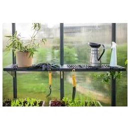 Anbauregal PALRAM - CANOPIA "Leaves Design", grau, B:65cm H:16,5cm T:26cm, Aluminium, Kunststoff, Regale, Regalset