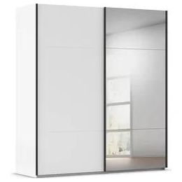 Schwebetürenschrank Rauch "Kleiderschrank Schrank Garderobe Schlafzimmerschrank CONTIDO", weiß (alpinweiß), B:201cm H:223cm T:68cm, Holzwerkstoff, Schränke, aus hochwertigem Material in 6 Breiten 2 Griff-Farben MADE IN GERMANY