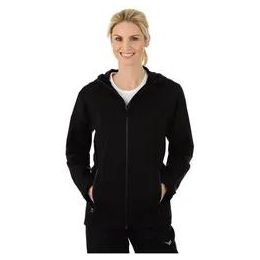 Trainingsjacke TRIGEMA "TRIGEMA Leichte Regenjacke", Damen, Gr. XXL, schwarz, 82% Polyester, 14% Elastan, 4% PU, Jacken
