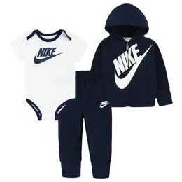Erstausstattungspaket Nike SPORTSWEAR "NKN SUSTAINABLE 3PC FZ SET", Kinder, Gr. 86 (18), weiß, Jersey, Obermaterial: 100% Polyester, unifarben, KOB Set-Artikel, für Babys
