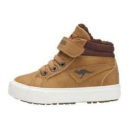 Sneaker Kangaroos "KAVU III", Gr. 21, gelb (tan gelb, coffee), Synthetik, Textil, Schuhe, Warmfutter