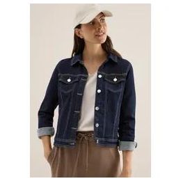 Jeansjacke Cecil, Damen, Gr. M (40), rinsed wash, Denim/Jeans, Obermaterial: 91% Baumwolle, 7% Polyester, 2% Elasthan, unifarben, regular fit normal, Manschette, Jacken Jeansjacke, mit Taschen