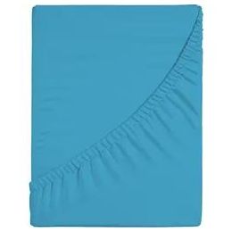 Spannbettlaken bellana "bellana premiumstretch", türkis, 1 Stk., Jersey-Elasthan, 140-160x200-220 18-35, Jersey-Elasthan, Obermaterial: 95% Baumwolle, 5% Elasthan, Bettlaken, super elastisch