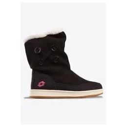 Winterboots Lotto, Jungen, Gr. 40, schwarz (schwarz, pink), Synthetik, Schuhe Winterboots, Winterschuhe, Winterstiefel, Snowboots, gef&uuml;ttert mit Rei&szlig;verschluss