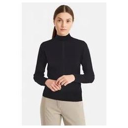 Rollkragenpullover BOSS ORANGE "Faghettini Premium Damenmode", Damen, Gr. L (40), dunkelblau 408, Feinstrick, Obermaterial: 50% Baumwolle, 50% Schurwolle, unifarben, regular fit normal, hoch geschlossener Ausschnitt, Rippbündchen, Pullover, aus softer Wollmischung